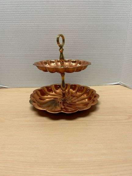 Copper Tiered Candy Dish Stand - Auction Ohio