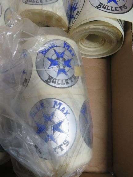 Blue Max Bullets Stickers - Auction Ohio
