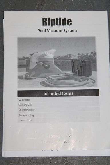 Riptide SL Pool Vacuum System with Accessories - Auction Ohio