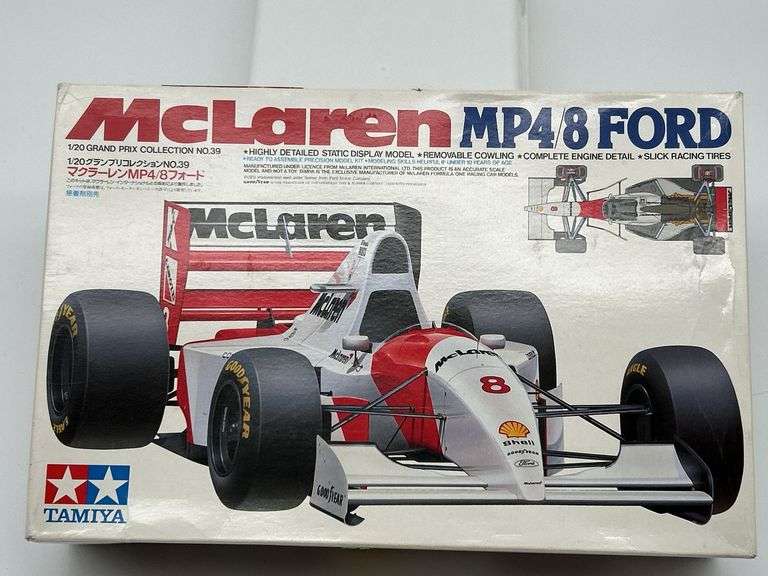 Tamiya McLaren MP4/8 Ford 1/20 Scale Model Kit – Grand Prix Collection ...