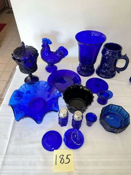 Cobalt blue glassware - Auction Ohio