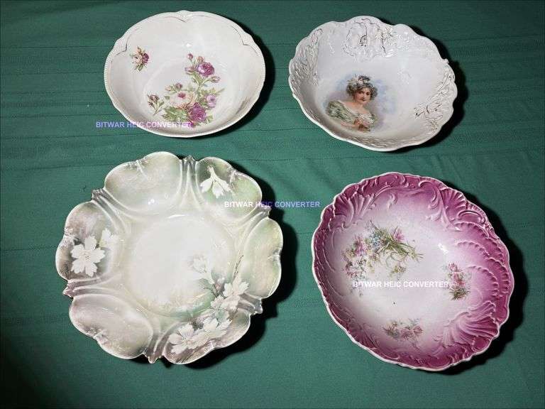 Five Hand Painted Bowls - Auction Ohio