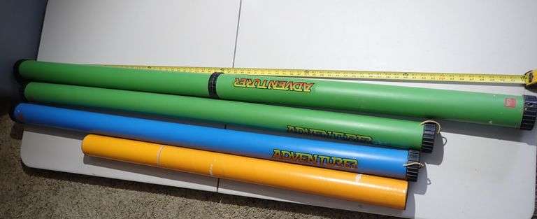 4 Flambeau Adventurer Fishing Rod Saver/Protectors & 1 cardboard Rod ...