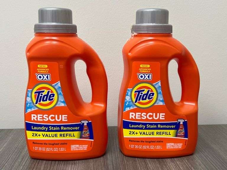 (2) Tide Laundry Stain Remover Refills with Oxi, Rescue Clothes ...