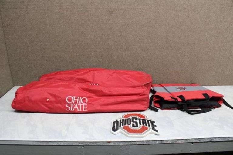 Ohio State Branded Chairs, Seat Cushions, and Logo Sign - Auction Ohio