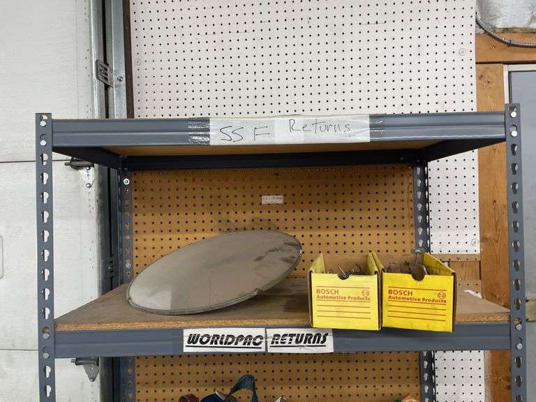 Shelf with Ratchet Straps, Tow Straps & More - Auction Ohio