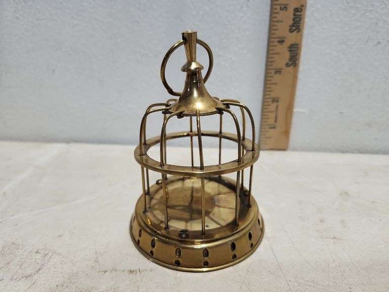 Solid Brass Miniature Bird Cages 4-3/8'' Tall Made In India - Auction Ohio