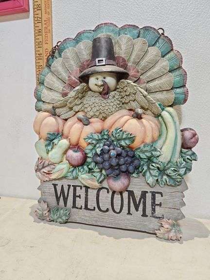 New Creative Enterprises Inc. Milford Ohio Resin Welcome Door Hanger 16 ...