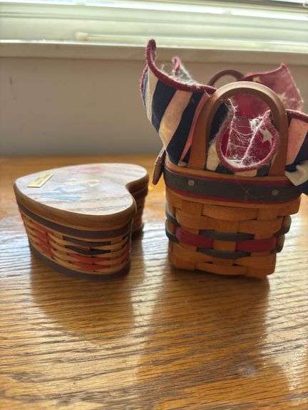 2 Mini Longaberger Baskets - Auction Ohio