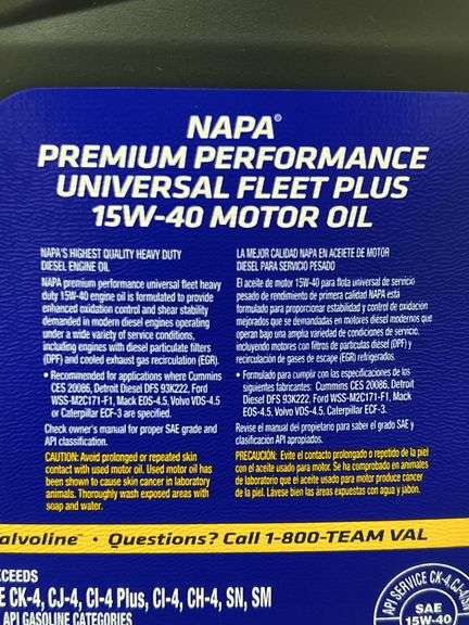 *NEW* Case of (3) One Gallon Jugs of NAPA Heavy Duty Diesel SAE 15W-40 ...