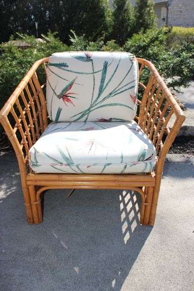 Tropical Rattan Accent Chair - Auction Ohio
