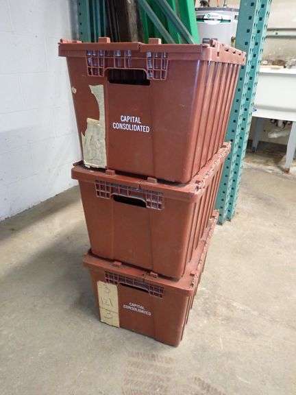 THREE STACKING COMMERCIAL TOTES - Auction Ohio