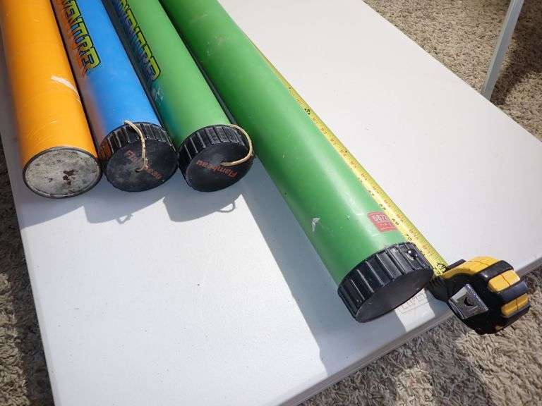 4 Flambeau Adventurer Fishing Rod Saver/Protectors & 1 cardboard Rod ...