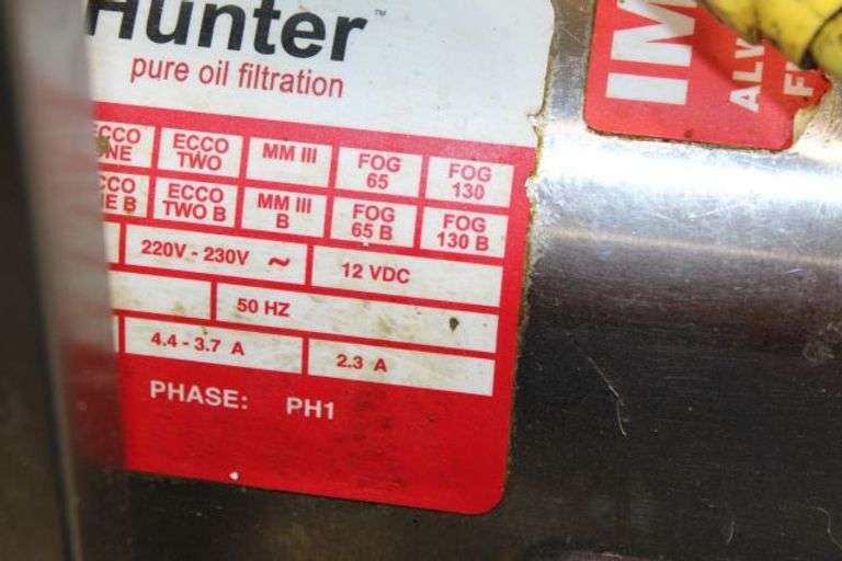 RF Hunter Pure Oil Filtration Machine - Auction Ohio