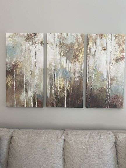 Tri photo wall art hangings - Auction Ohio