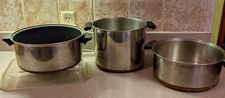 4 Revere Ware Copper Bottom Pots - Auction Ohio