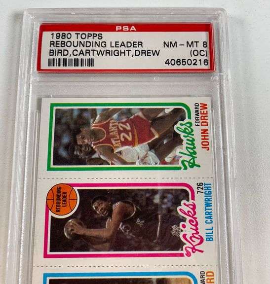 1980 Topps Basketball Larry Bird Rebounding Leaders PSA 8 (OC ...
