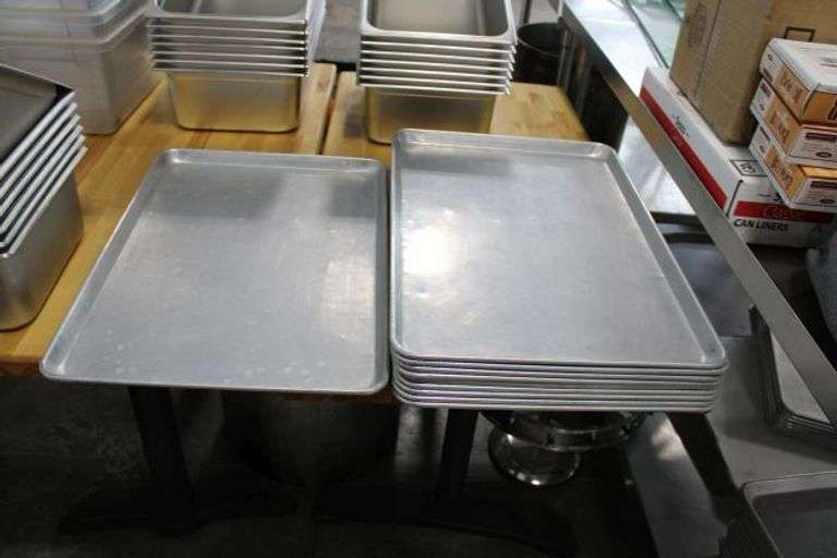 Ten Full-Size Aluminum Sheet Trays - Auction Ohio