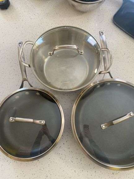 Two Calphalon Non Stick Pans And Cuisinart Pot - Auction Ohio