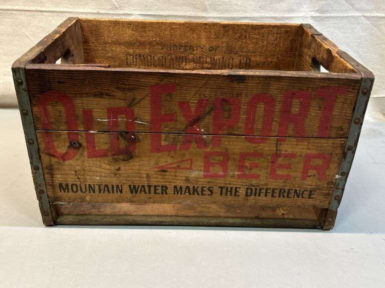 Vintage Old Export Beer Wooden Crate – Cumberland Brewing Co. - Auction ...