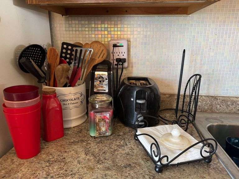 Kitchen Countertop Set with Utensils, Toaster, and Accessories ...