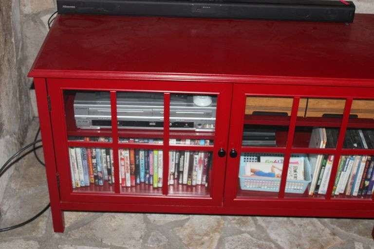 Red Media Cabinet - Auction Ohio