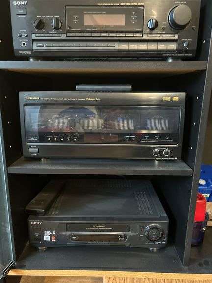 Optimus Disc Unit / Sony Control Center & VHS Player with Cabinet ...