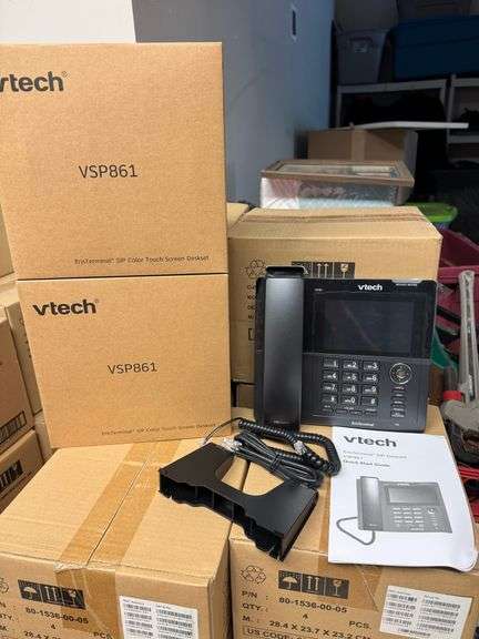 Vtech Eris Terminal SIP Color Touch Screen Desk-Set VSP861 (2 phones ...