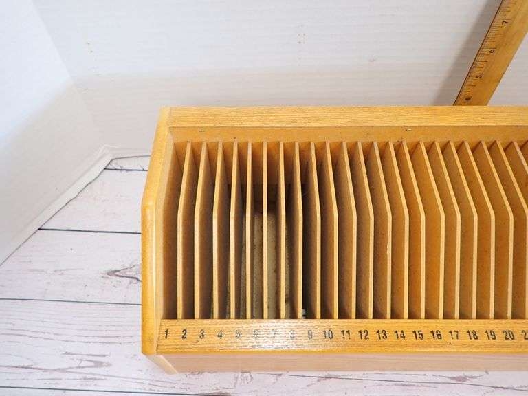 Monthly Mail Sorter 31 Day Slot Wooden Bill Letter Secretary Organizer ...