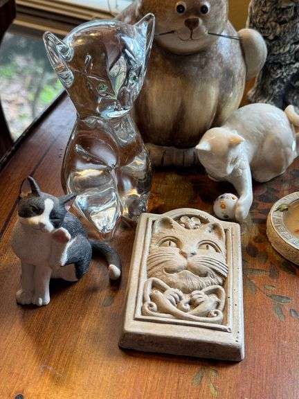 Collection of Cat and Animal Figurines in Various Materials - Auction Ohio