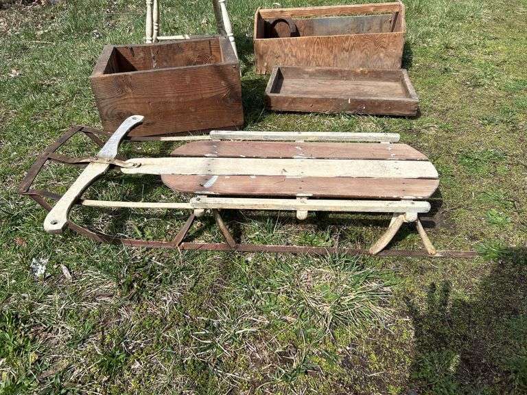 Sled, Wood Boxes & More - Auction Ohio