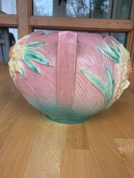 Roseville Peony Rose Bowl – #427-6 - Auction Ohio