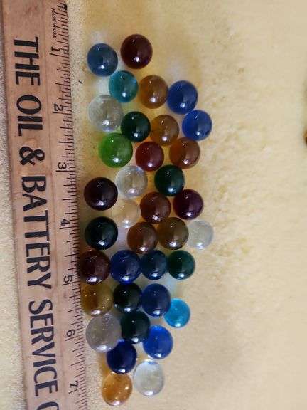 36 Vintage Marbles Assorted Transparent Colors - Auction Ohio