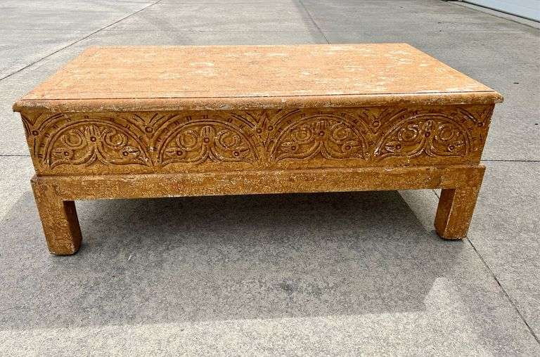 Carved Coffee Table - Auction Ohio