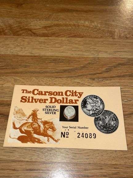 1980 International Monetary Mint “Carson City” Miniature Sterling ...