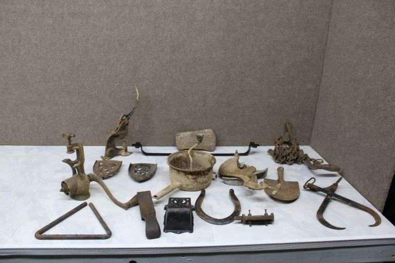Collection of Mixed Metal Tools and Implements, Including Eagle ...