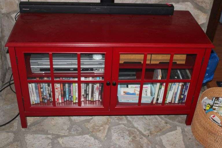 Red Media Cabinet - Auction Ohio