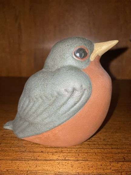 Nicodemus Pottery Robin – 3.5" – Foil Label - Auction Ohio