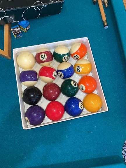 Small Billiard Table with Accessories - Auction Ohio