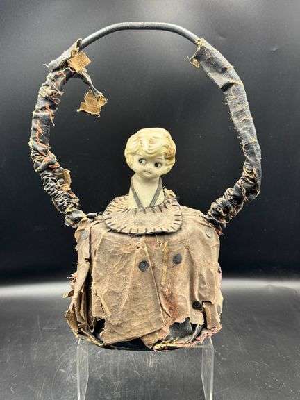 Amazing Antique Bisque Doll Door Stop - Auction Ohio
