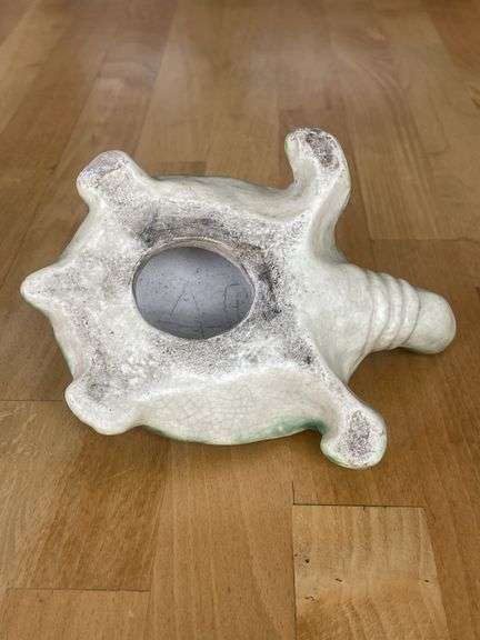 Brush McCoy Green Turtle (6") & Flower Frog (3") - Auction Ohio