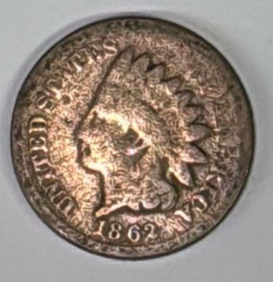 1862 Indian Head One-Cent Coin - Auction Ohio