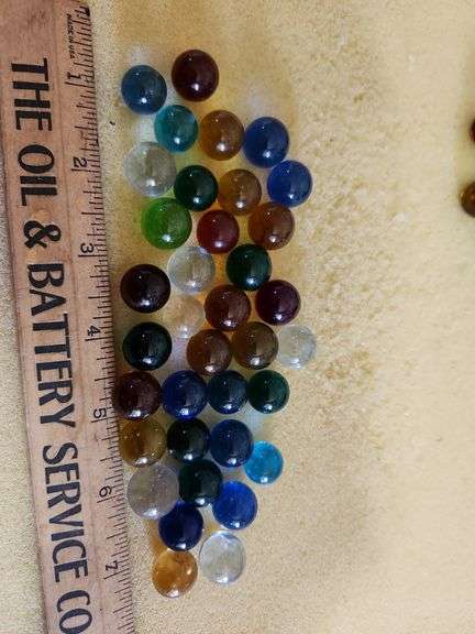 36 Vintage Marbles Assorted Transparent Colors - Auction Ohio