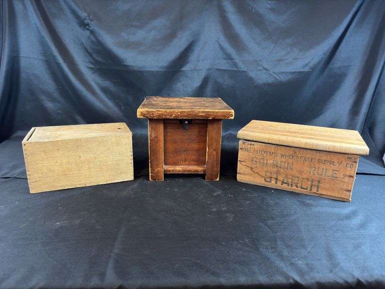 Primitive Wood Boxes - Auction Ohio