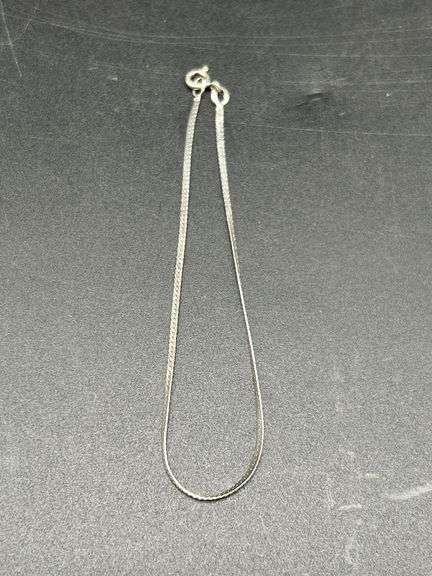 .925 Silver Box Chain Necklace – 1 Gram - Auction Ohio