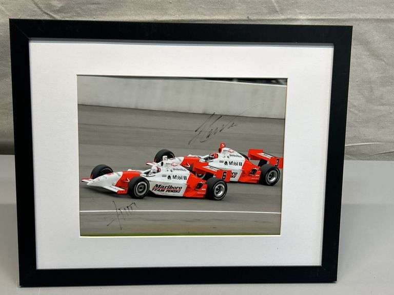 Framed Hélio Castroneves & Emerson Fittipaldi Signed Team Penske ...