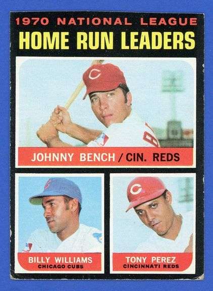 1971 Topps #66 Home Run Leaders Johnny Bench / Tony Perez - Auction Ohio