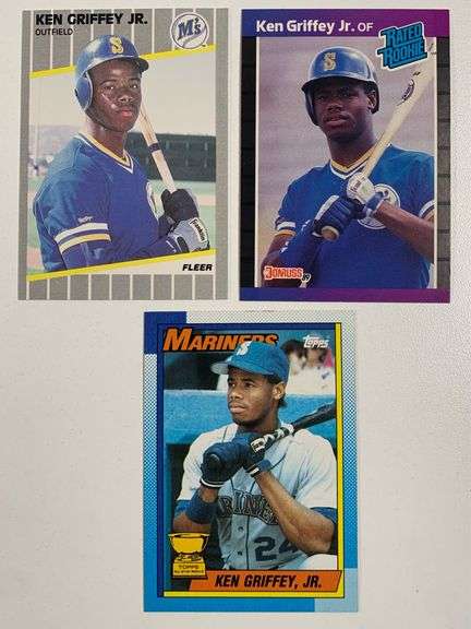 Ken Griffey Jr Rookie Card Lot - 1989 Fleer/Donruss and 1990 Topps All ...