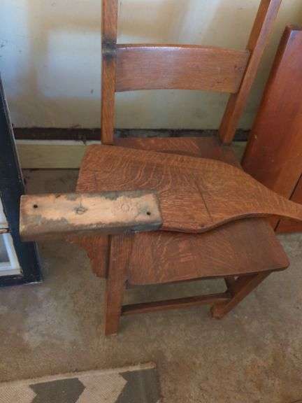 Antique Tiger Oak Student Desk - Auction Ohio