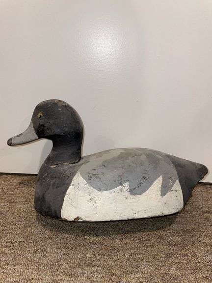 Wooden Duck Decoy – 12"- Signed - Auction Ohio